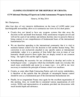Best Closing Remarks For A Meeting Coverletterpedia