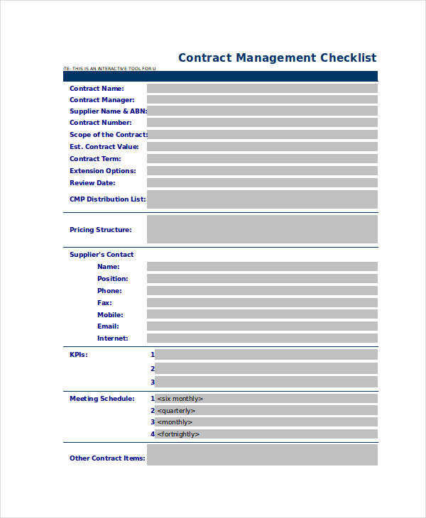 Contract Checklist Sample Raisa Template contract-checklist-sample-raisa-template
