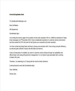 How To Write A Formal Email For Job Application Coverletterpedia