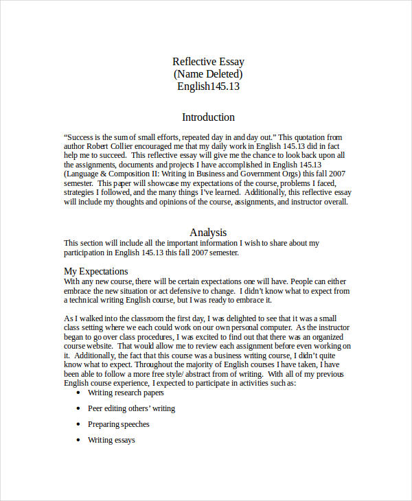 How To Write A Simple Reflection Paper