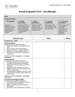 Employee Performance Evaluation Form Samples DocTemplates