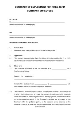 Terms Of Employment Contract Template Best Wallpaper