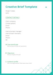 Simple Creative Brief Template Saranghae Web