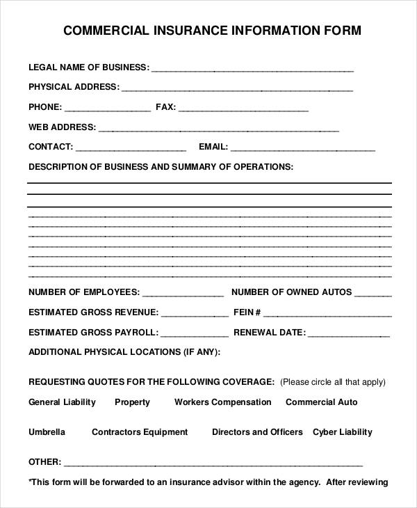 Business Income Insurance Form Financial Report business-income-insurance-form-financial-report