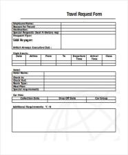 Travel Request Form Template Travel Request Form Template