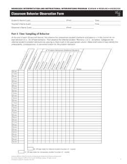 Pdf Printable Teacher Observation Form Printable Templates Free