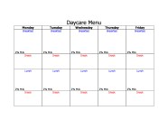 Printable Cacfp Menu Template Printable Word Searches