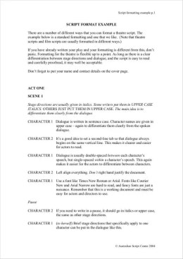 Free Script Template The Importance Of A Script Format Printable