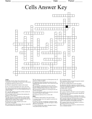 Cell Crossword Puzzle Answer Key