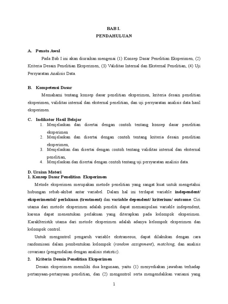 Contoh Skripsi Pre Experimental Design