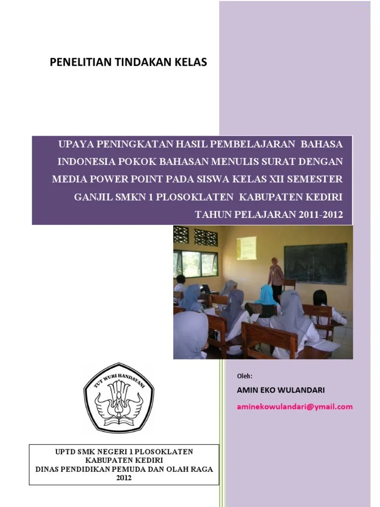 Contoh Skripsi Penelitian Tindakan Kelas Bahasa Indonesia