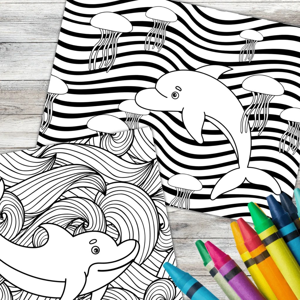 Easy Dolphin Craft Activity (It Dives!) • In the Bag Kids' Crafts