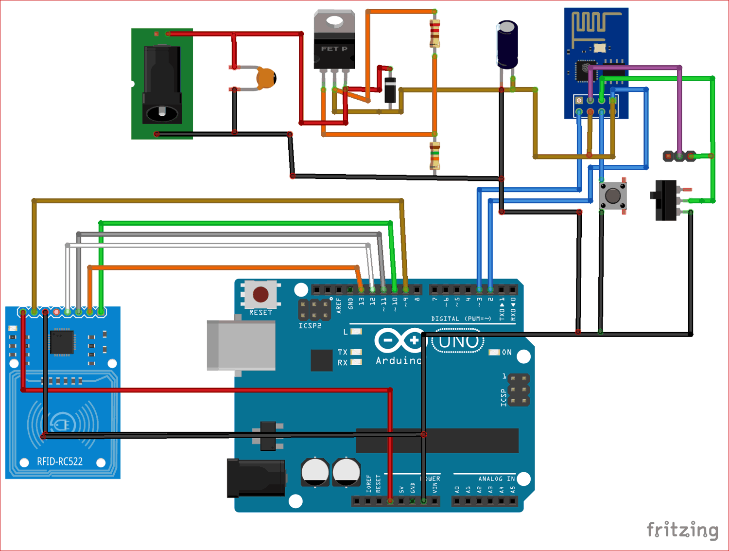 Rfid Arduino Circuit Diagram