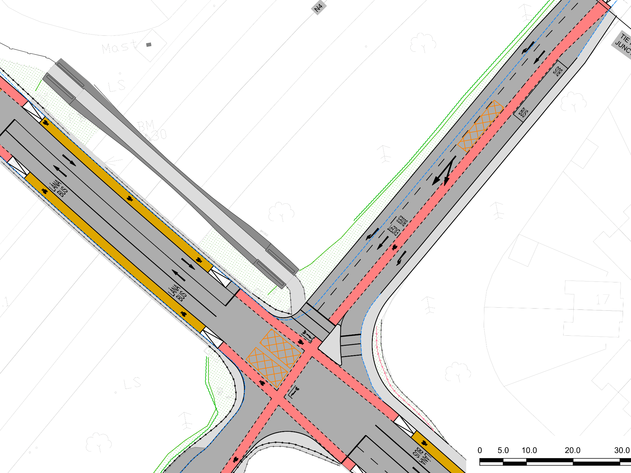 N4 / Outer Ring Road cycling project includes both shared footpaths and exposed junctions ...