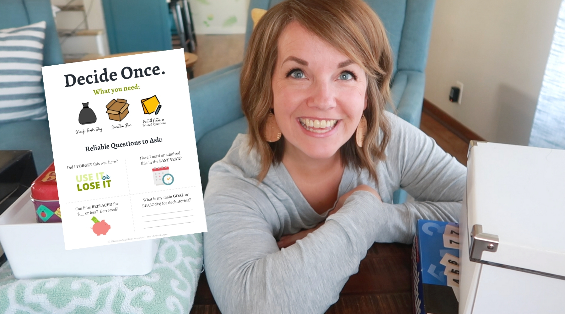 How to DECIDE ONCE when Decluttering! (with printable guide!)