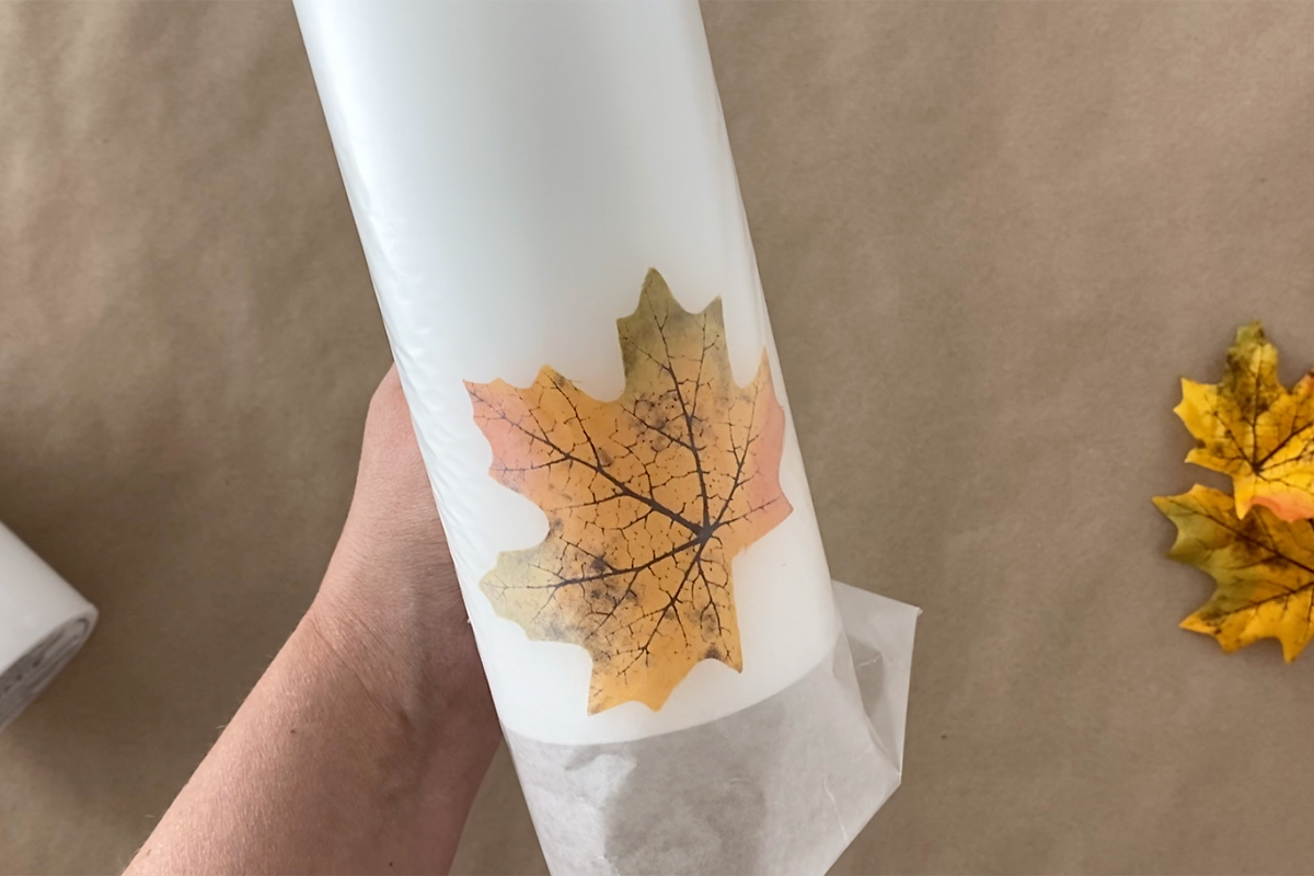 DIY Fall Leaf Candles - It's Always Autumn