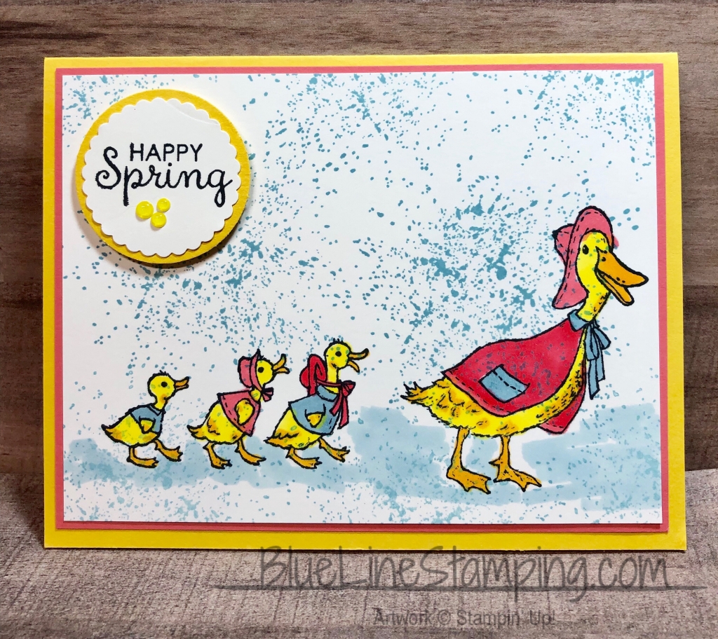 Happy Spring - Blue Line Stamping