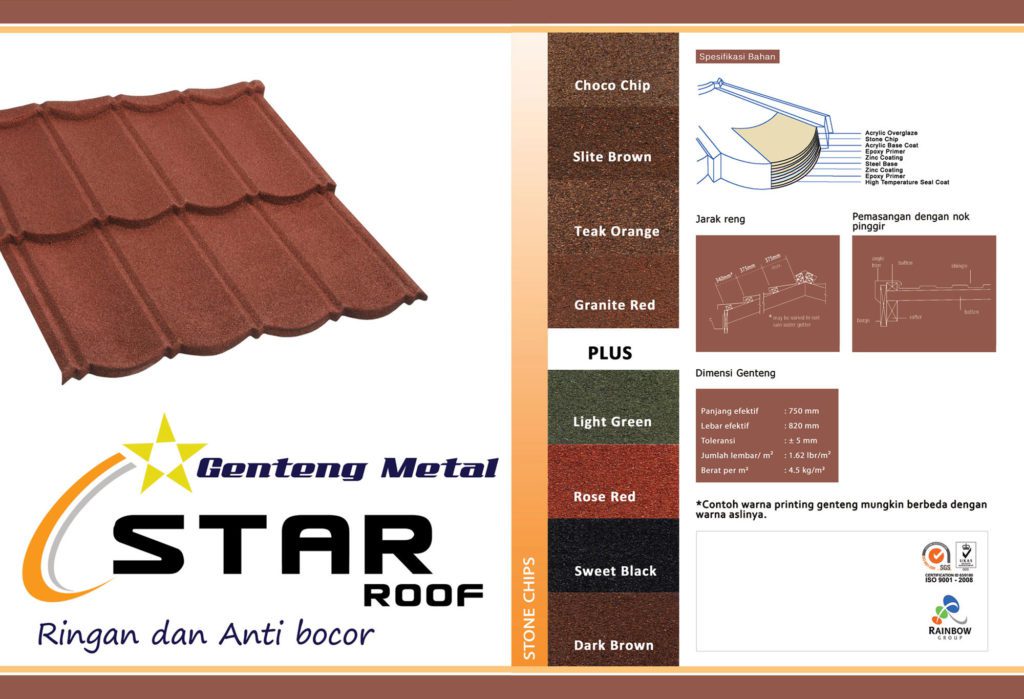 Genteng Metal Star Roof dari Rainbow - Jayawan