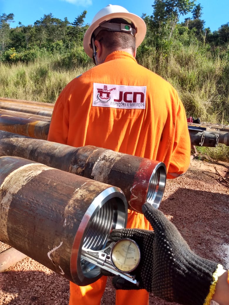 Inspeção dimensional em tubos de Perfuração (drill pipe), conforme ...