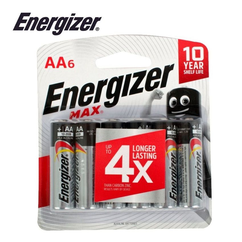 Energizer Max AA Alkaline Batteries Pack of 6 - Just Electronics