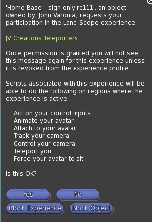 Second Life Teleport Script