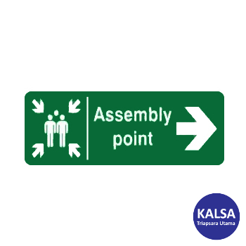 Safety Sign Assembly Point Right Direction Glow In The Dark with ...