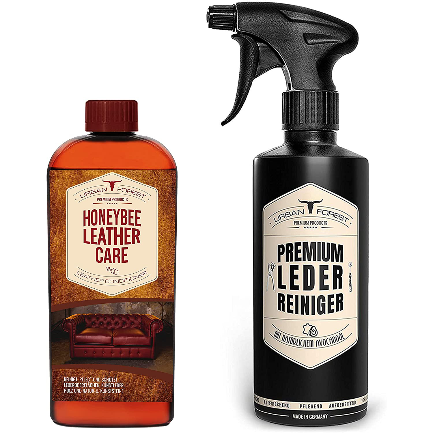 Lederpflege SPARSET mit Lederöl & Leder Reiniger von URBAN FOREST ...