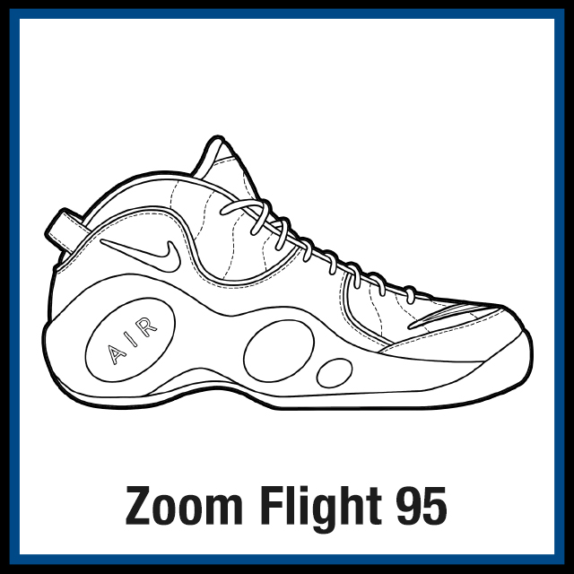 Nike Zoom Flight 95 Coloring Pages - KicksArt