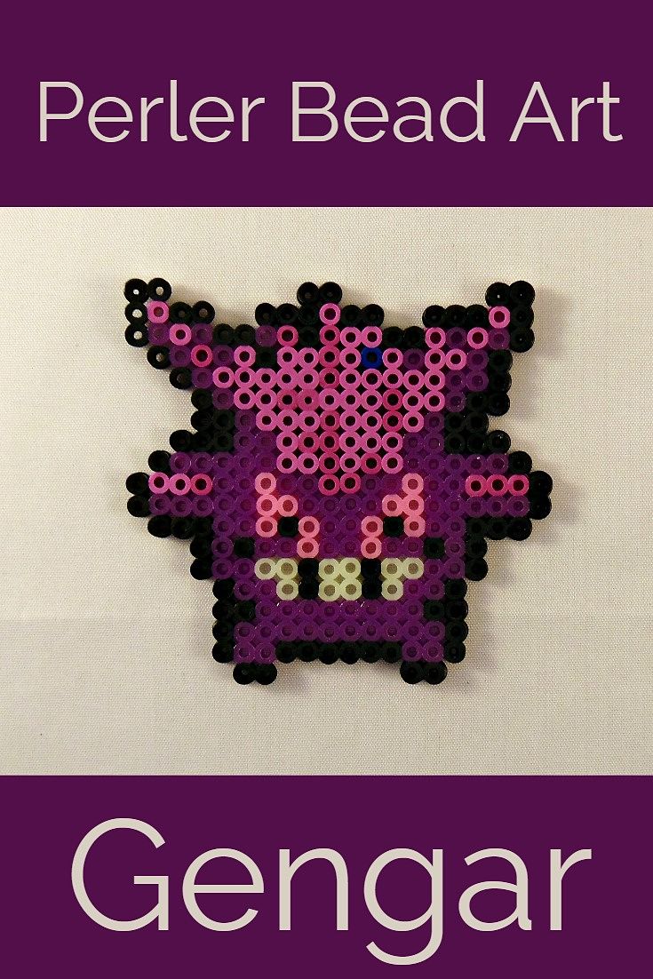 Perler Bead Gengar from Pokemon – Krysanthe