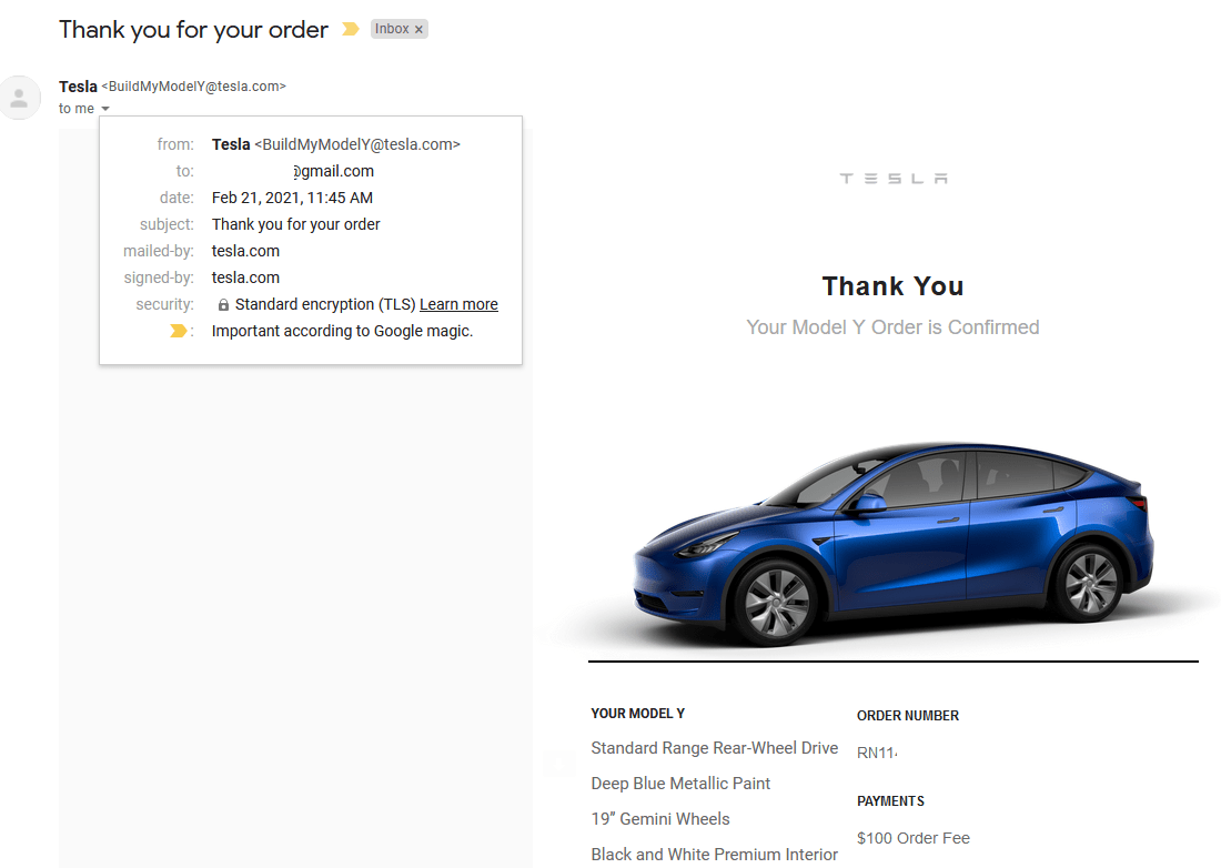 How to still get a Standard Range RWD Model Y - Link Tesla