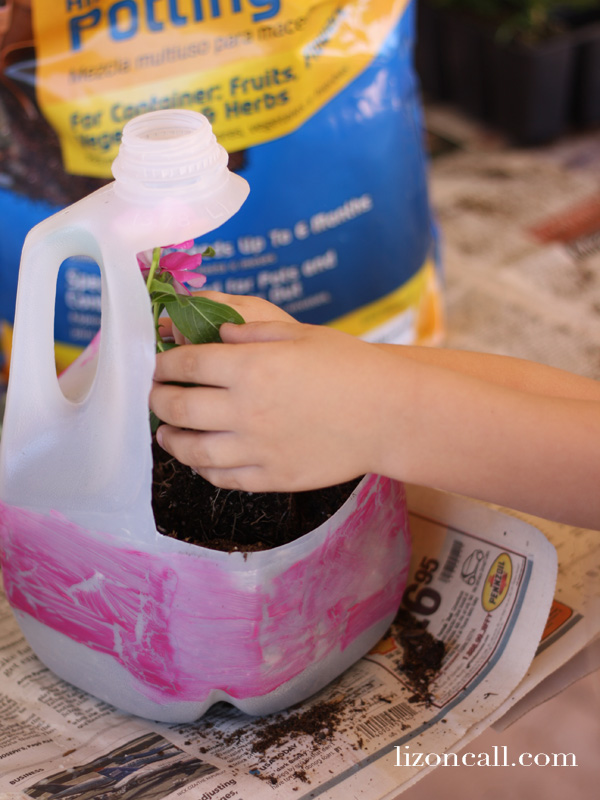 recycled plastic container planters