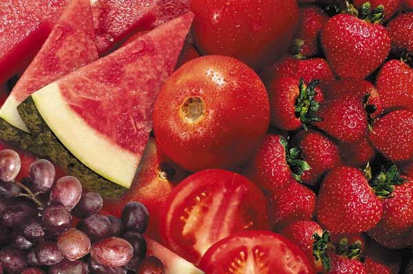 Los beneficios de frutas y verduras por su color