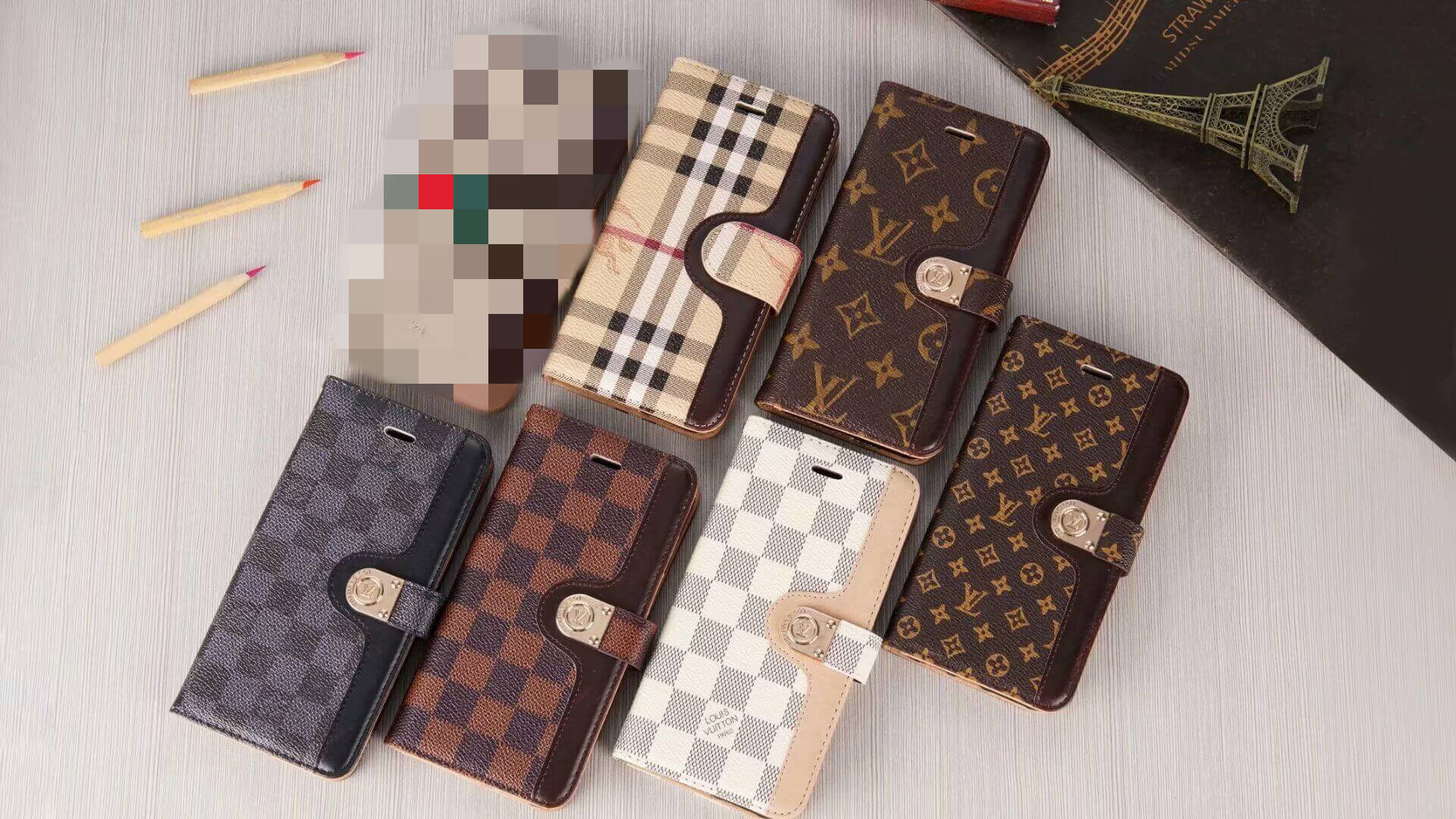 iPhone 13 Pro Max Louis Vuitton Wallet Folio Case - Luxury Handcrafted ...