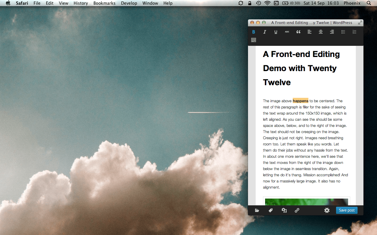 Front-end Editor – Make WordPress Design