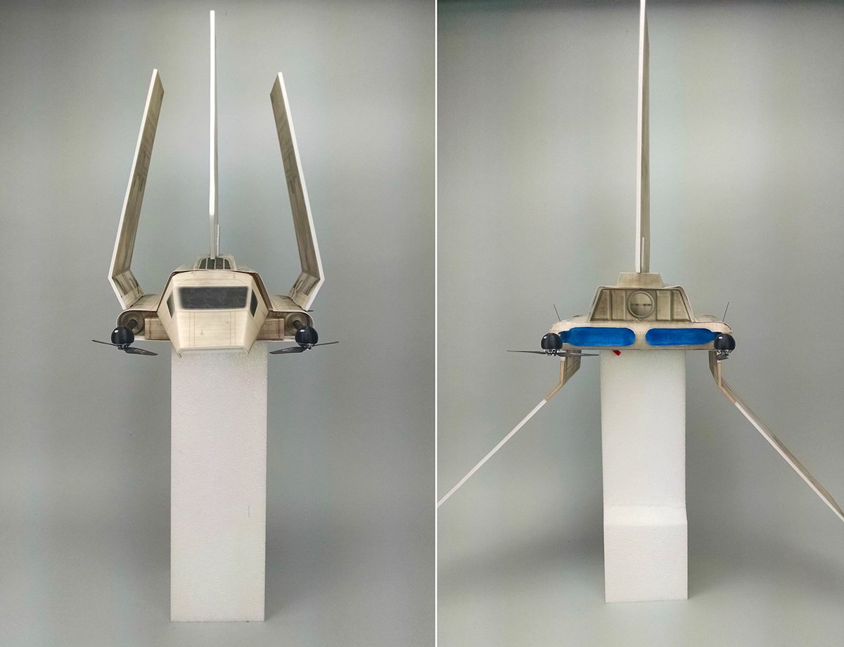 Watch This Imperial Shuttle Drone Hover Ominously Through the Night | Make: