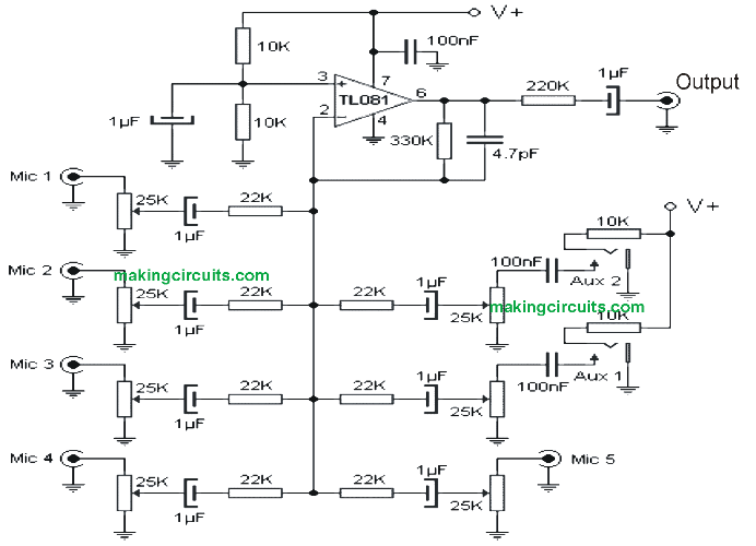 Mini Mixer Circuit Diagram