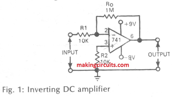 Inverting Amplifier Circuit Diagram Ic 741