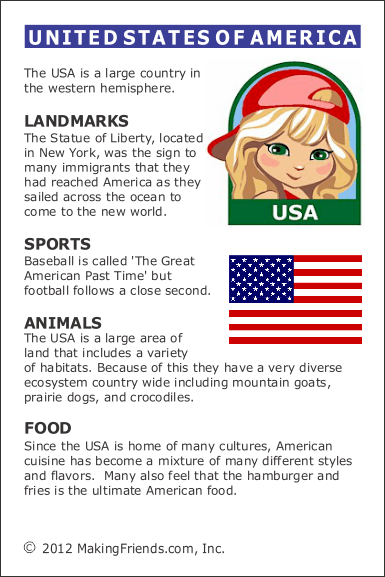 Facts about United States of America - MakingFriends