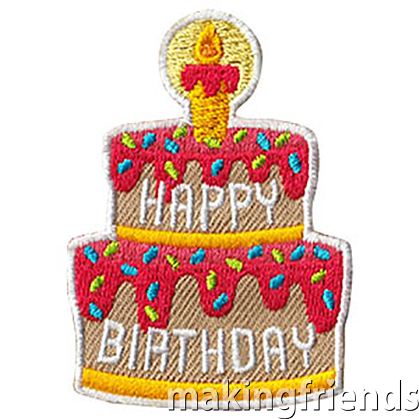 Happy Birthday Patch - Cake - MakingFriends
