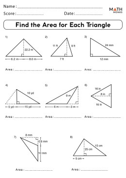 Worksheets For Area Of A Triangle
