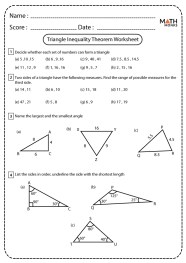 Triangle Inequality Worksheet With Answers Triangle Inequality Worksheet With Answers