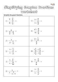 Simplifying Fractions Worksheet With Answers