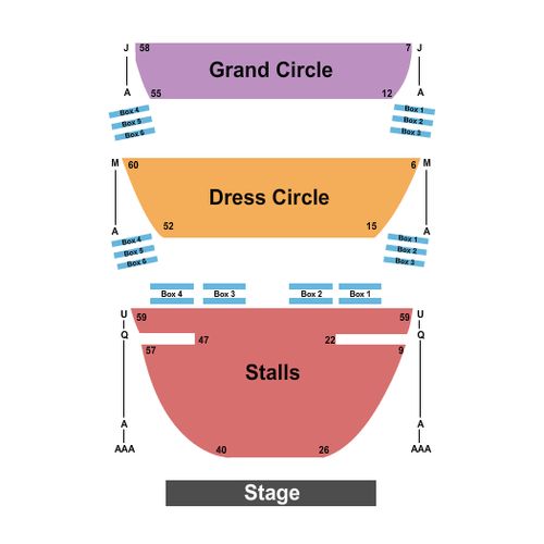 Lyric Theatre Seating Map