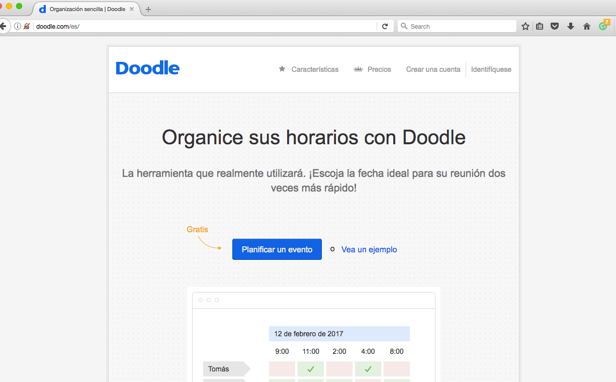 Doodle la herramienta web para facilitar la organización de reuniones ...