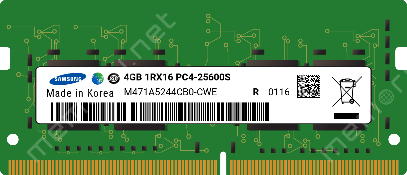 M471A5244CB0-CWE - Samsung 1x 4GB DDR4-3200 SODIMM PC4-25600S Single ...