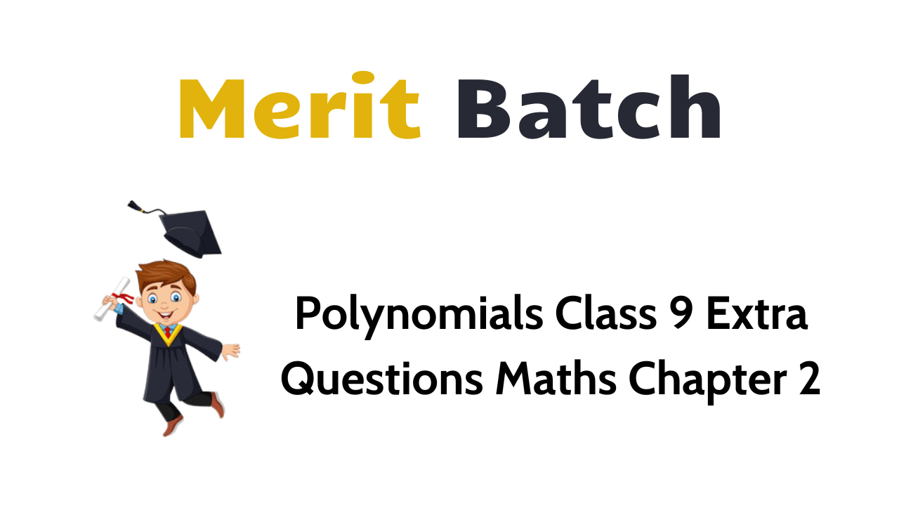 Polynomials Class 9 Extra Questions Maths Chapter 2 – Merit Batch