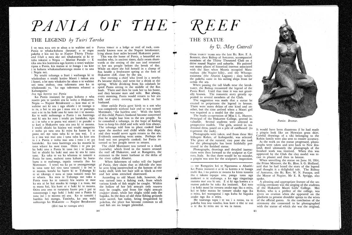 Pania of the Reef mermaid statue in Napier, New Zealand