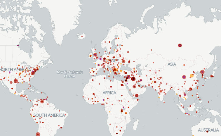 This GDELT Project map lets you watch civil unrest unfold in real time ...