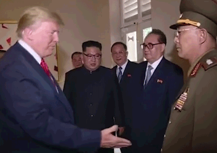 Donald Trump breaches protocol by awkwardly saluting North Korean ...