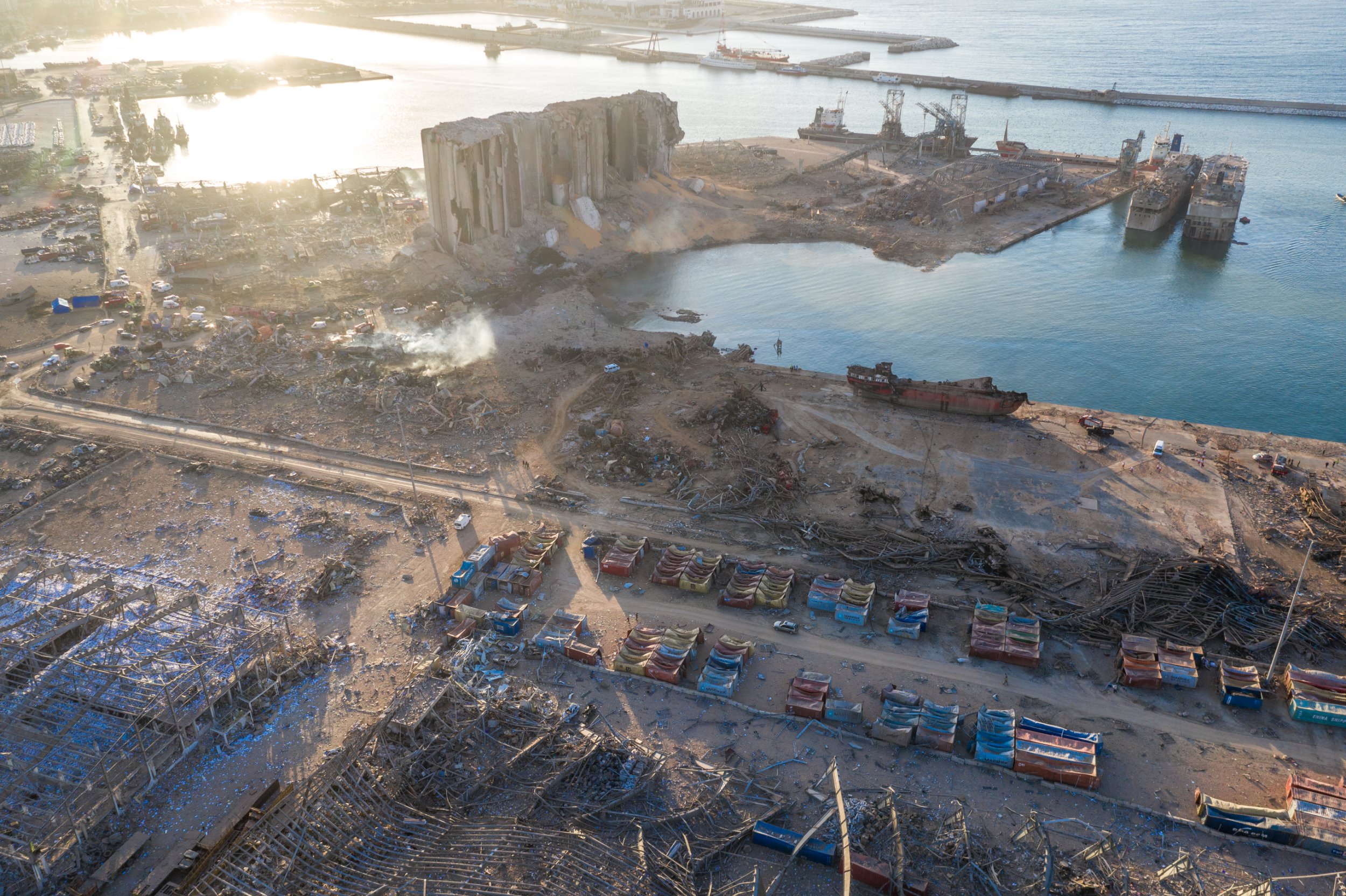Beirut explosion: Satellite images reveal 150m crater at Beirut port ...